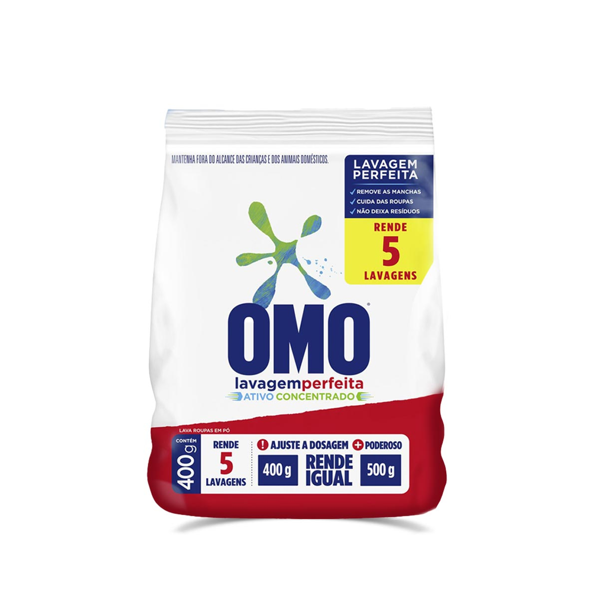 SABÃO EM PÓ OMO LAVAGEM PERFEITA 400G - Cristallimp